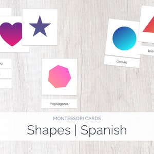 Shapes | Spanish | Montessori Cards | Foreign Language | Montessori ...