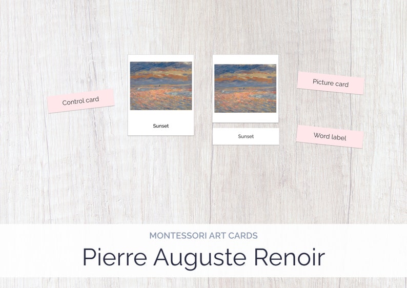 Pierre-auguste Renoir Cards | Montessori Education | Homeschool | Art ...