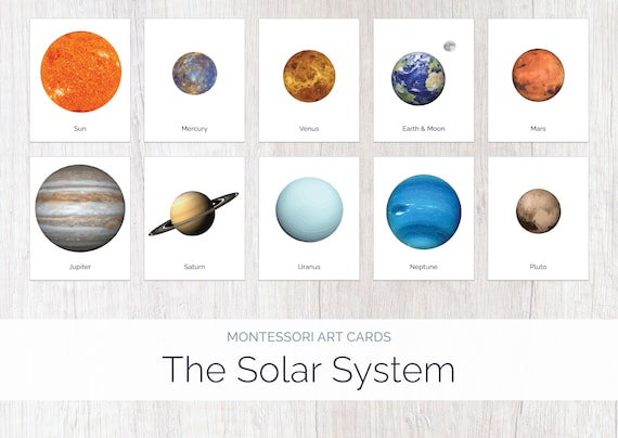 The Solar System Montessori Cards Montessori Education - Etsy