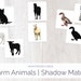 Farm Animals | Montessori Shadow Matching Cards | Montessori Toys ...
