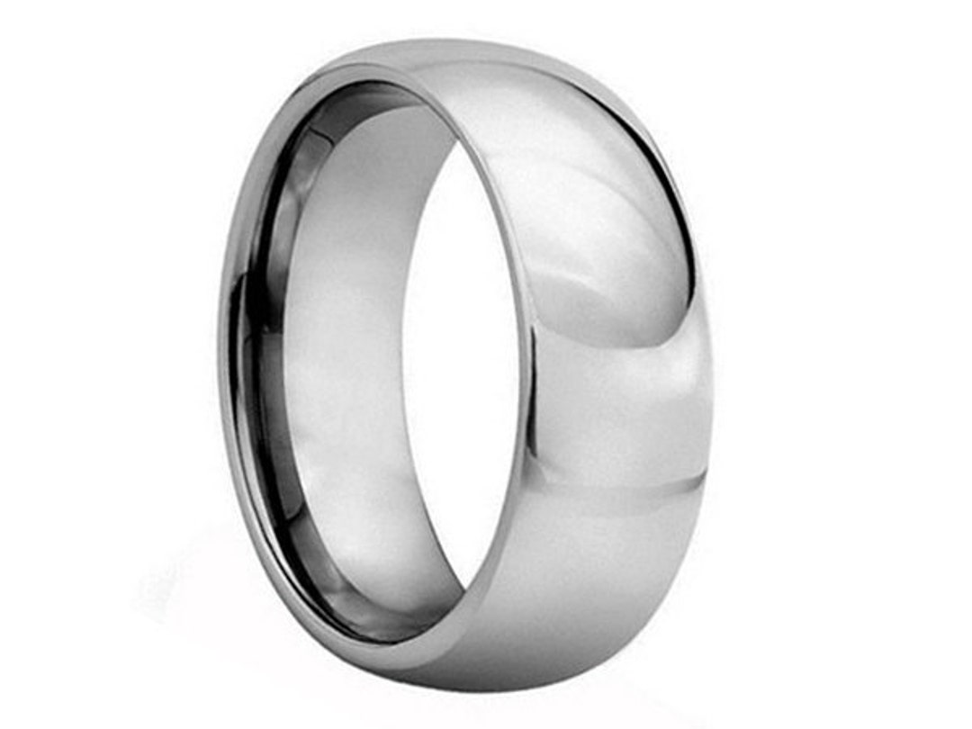 High Polish Tungsten Wedding Band,tungsten Wedding Ring,engagement Band ...