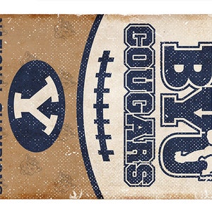 BYU Football Oversize Vintage Ticket Poster - Etsy