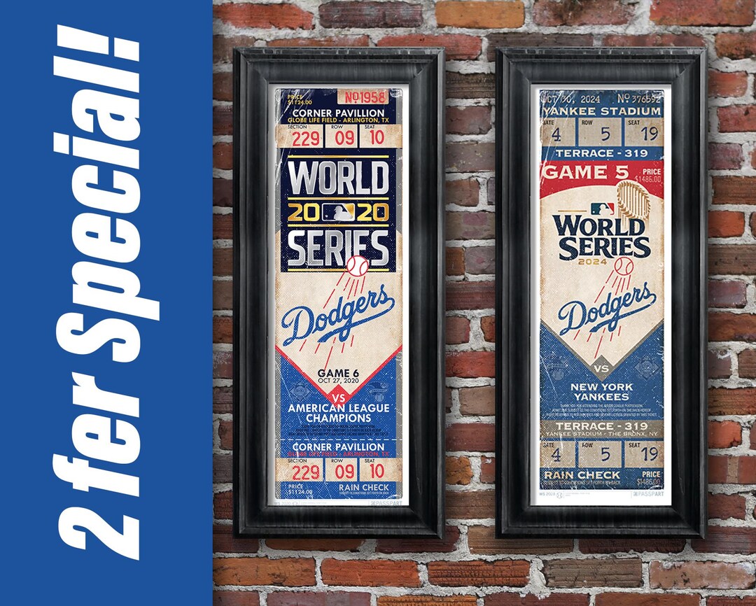New! Los Angeles Dodgers 2 Fer Special - Both 2020 and 2024 World ...