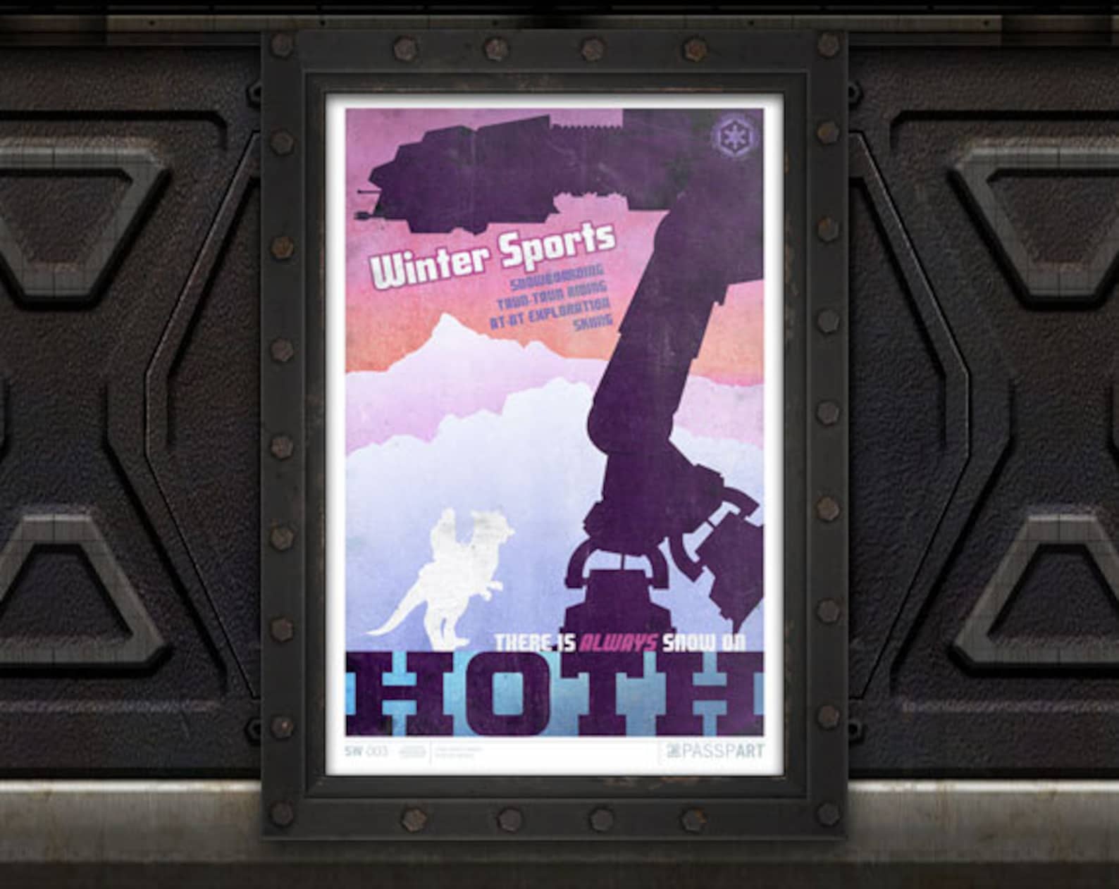 Star Wars Hoth Travel Poster - Etsy