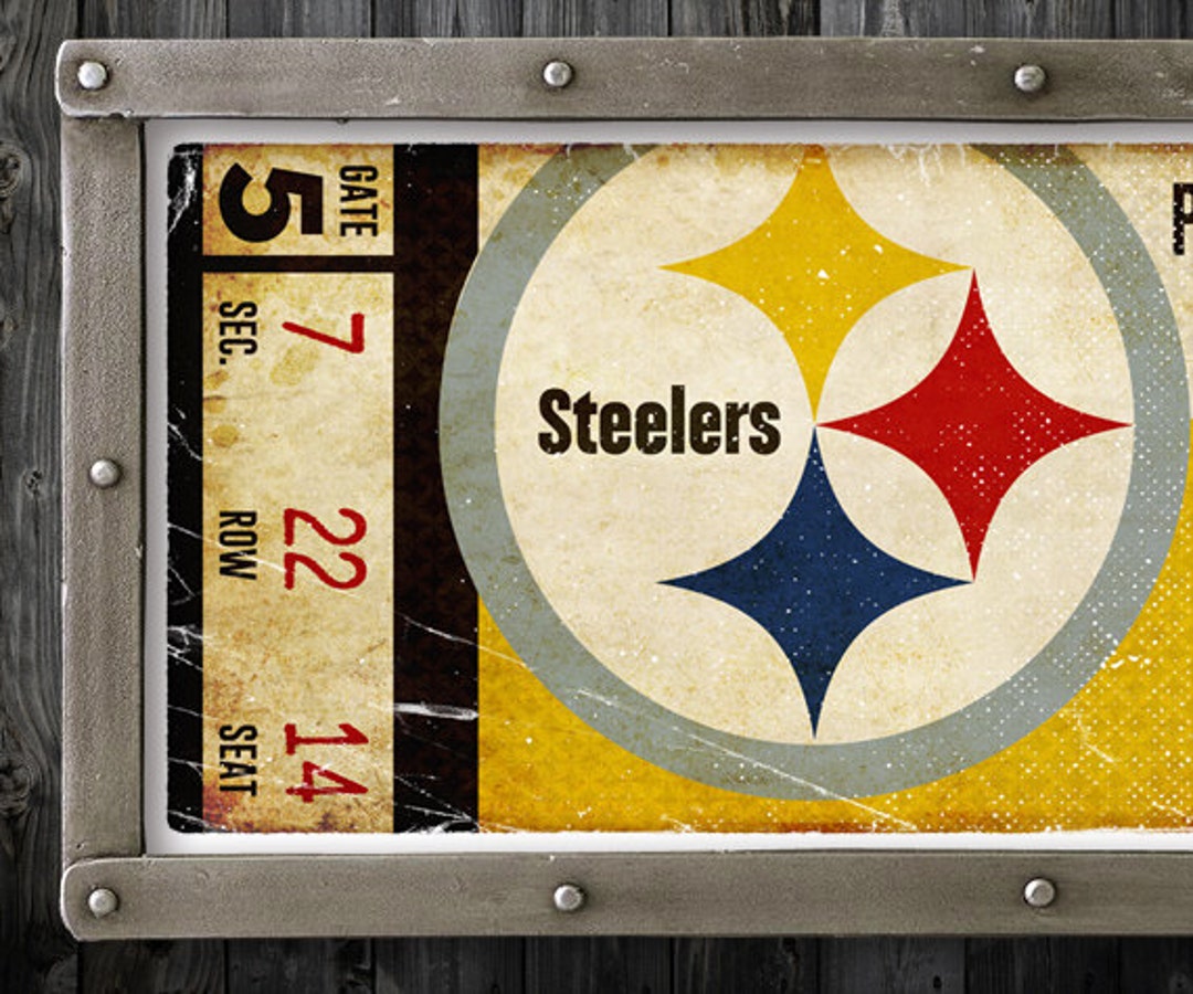 Superbowl 10 - Pittsburgh Steelers Vintage Ticket Poster - Etsy