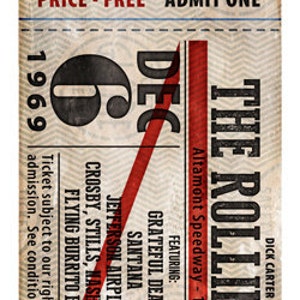 Altamont Ticket Stub Poster - Etsy