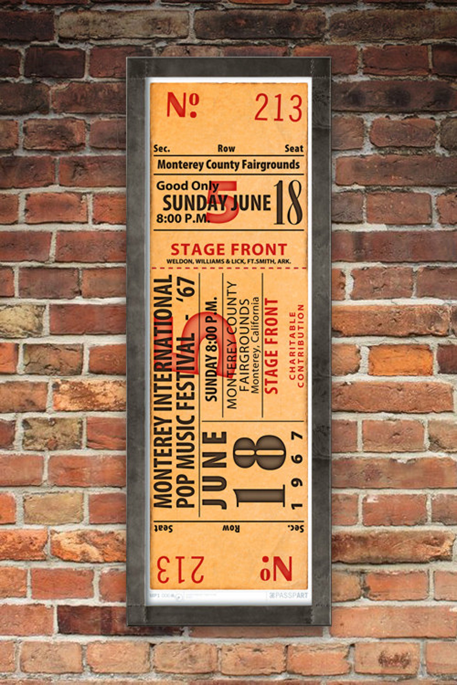 Monterey International Pop Music Festival 1967 Concert Ticket - Etsy