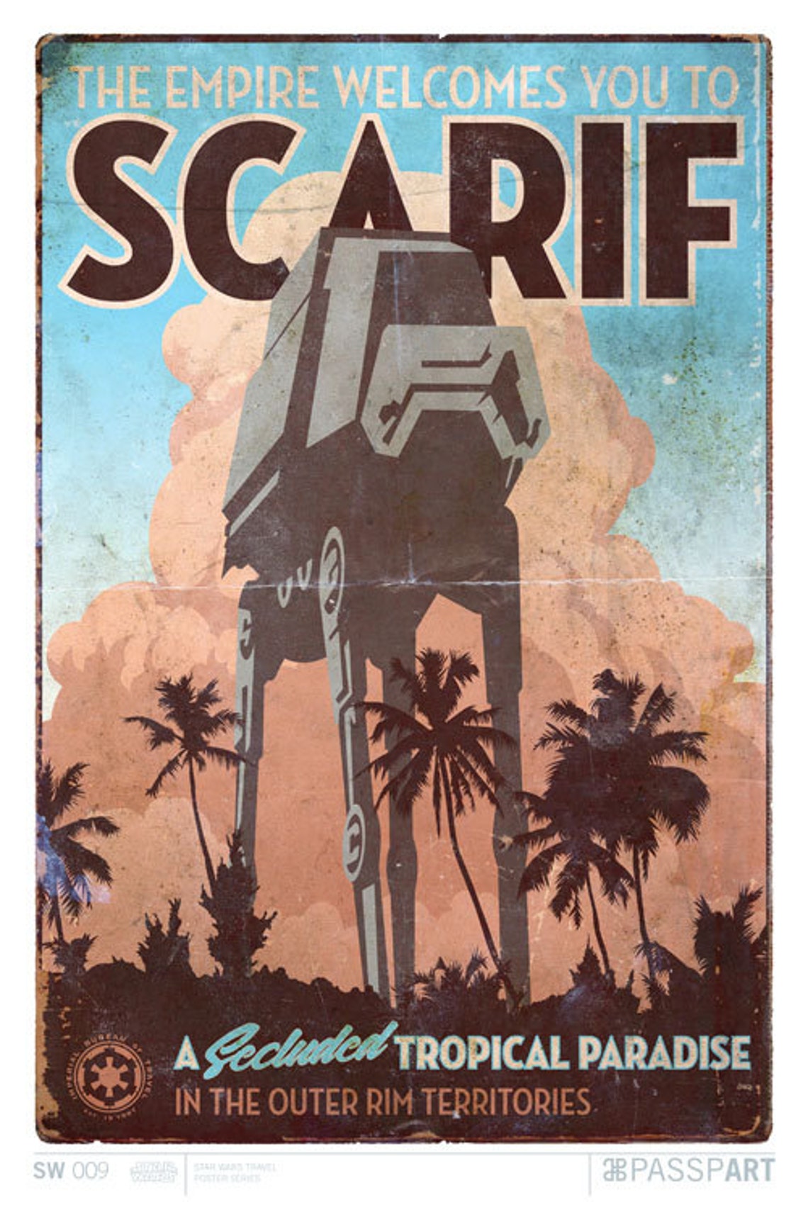Star Wars Rogue One Scarif Travel Poster - Etsy