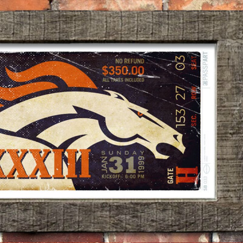 Denver Broncos Poster Art - Etsy