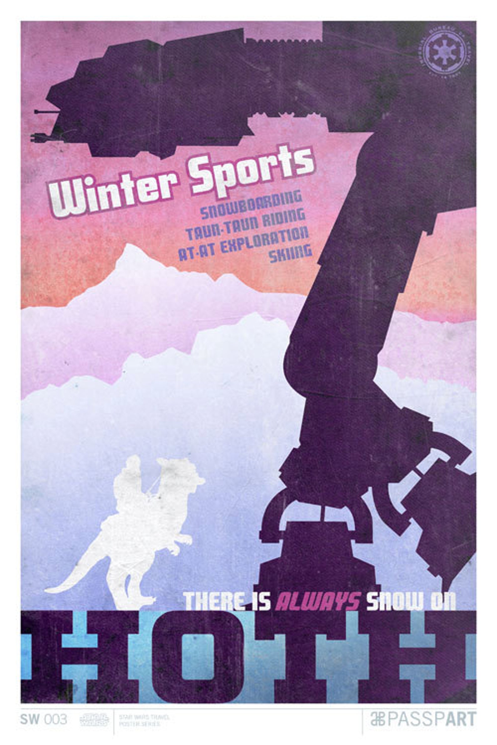 Star Wars Hoth Travel Poster - Etsy