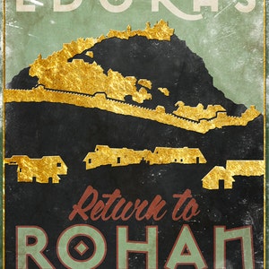 Rohan LOTR Travel Poster Tolkien inspired from the Lord of | Etsy