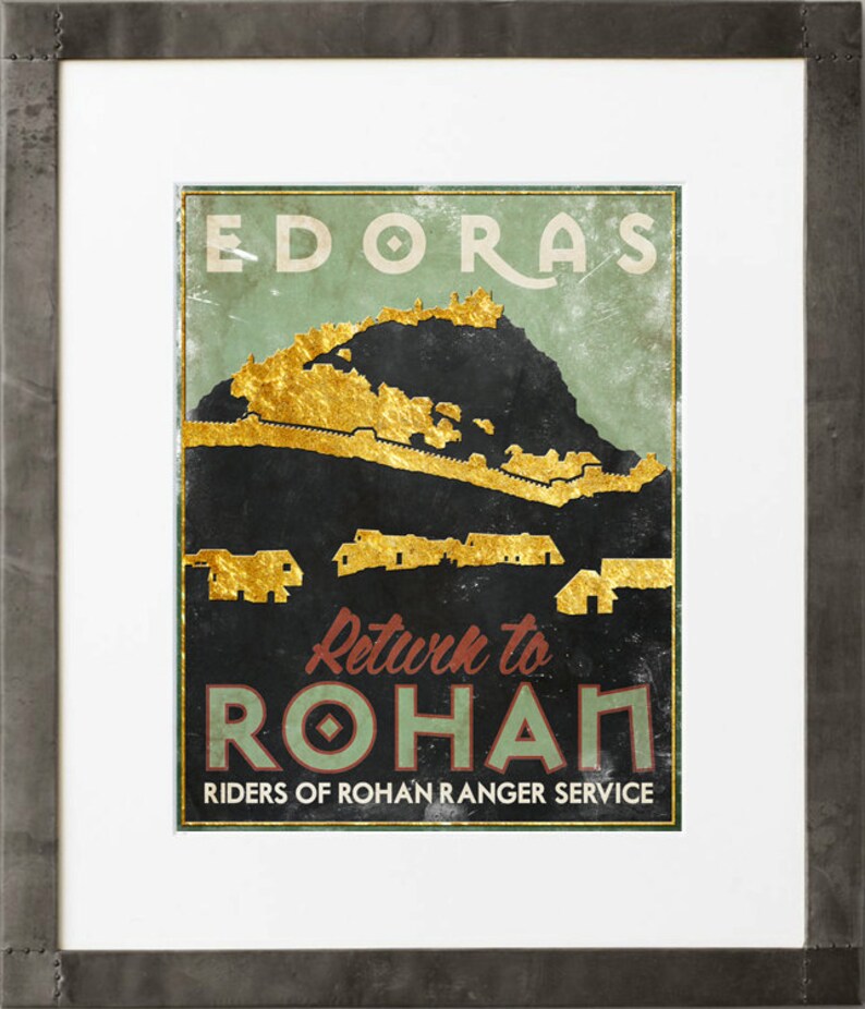 Rohan LOTR Travel Poster Tolkien inspired from the Lord of | Etsy