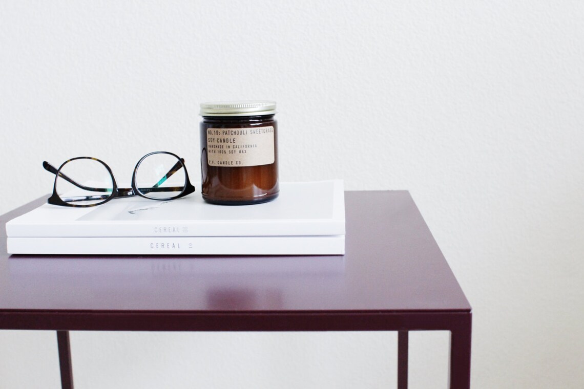 Sidetable Minimalist tables / Red end tables sleek Midcentury | Etsy