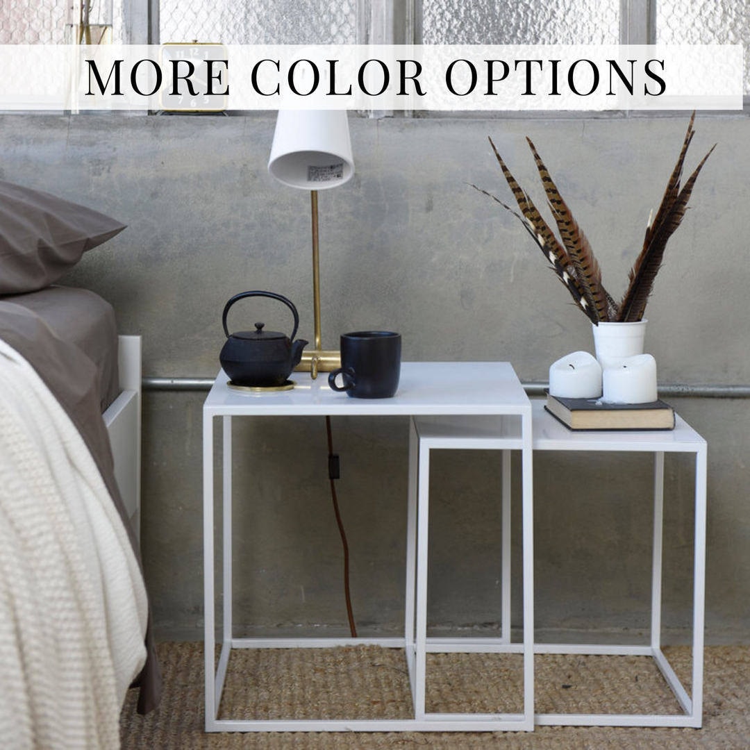 Nesting Tables Modern Side Table White Nesting Tables Contemporary ...