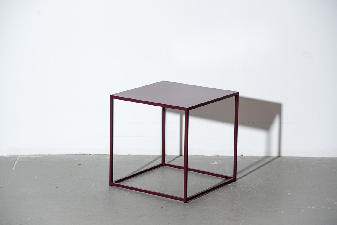 Sidetable Minimalist Tables / Red End Tables Sleek Midcentury - Etsy