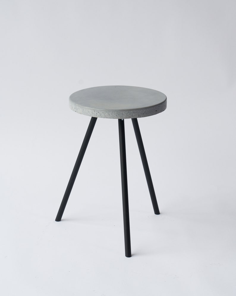 Simple Stool Side Table Minimalist Round Concrete End Table - Etsy