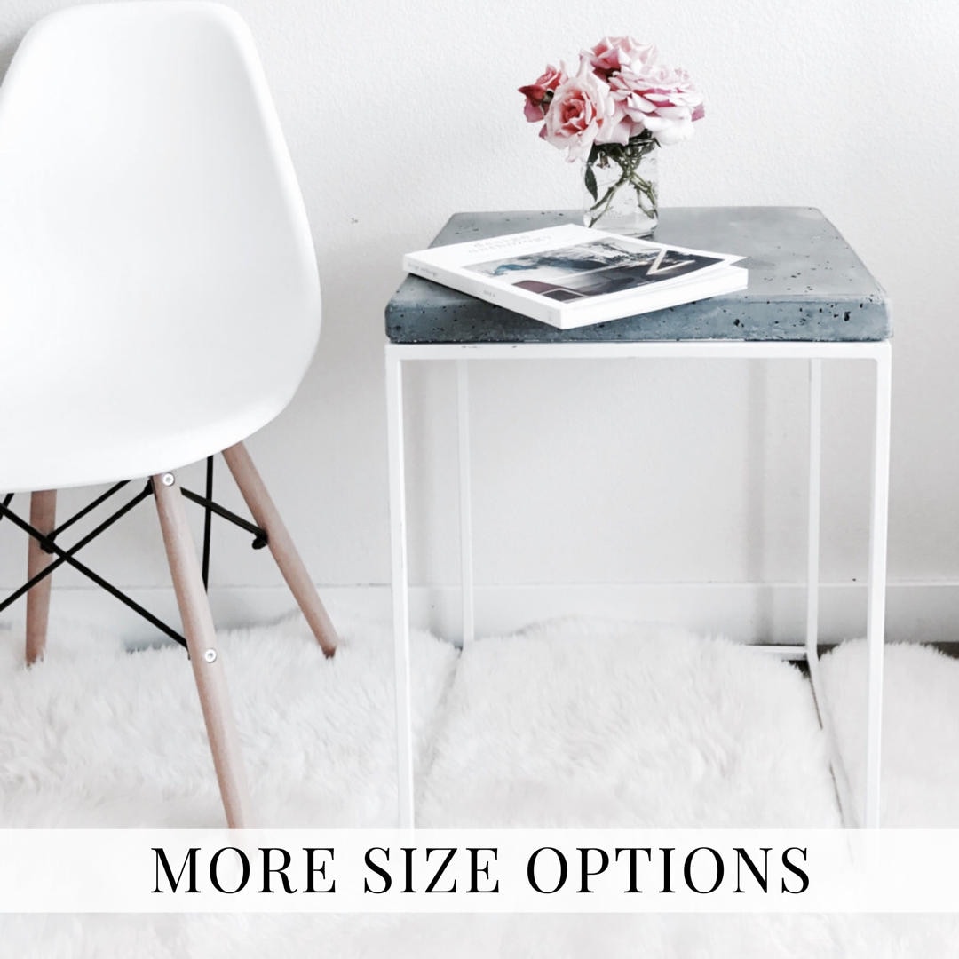 Side Table Concrete Side Table Minimalist Furniture Danish Contemporary ...