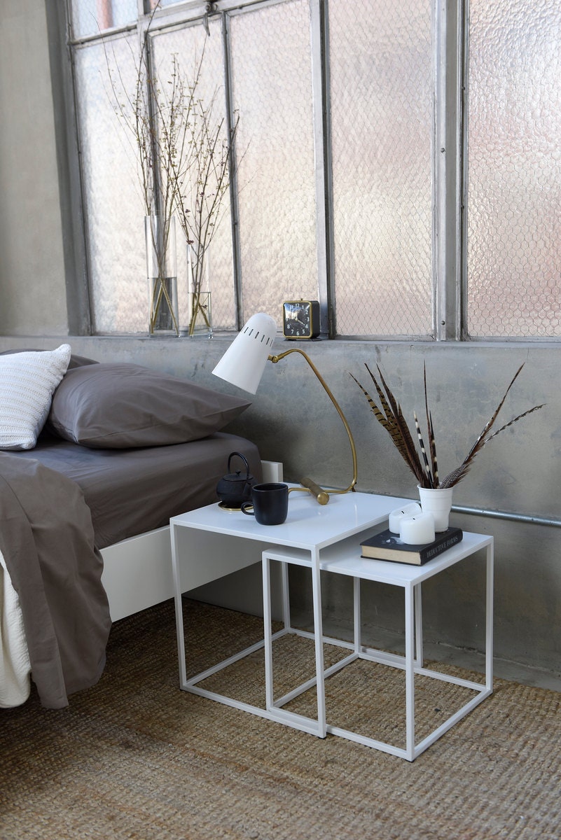 Nesting Tables Modern Side Table White Nesting Tables - Etsy