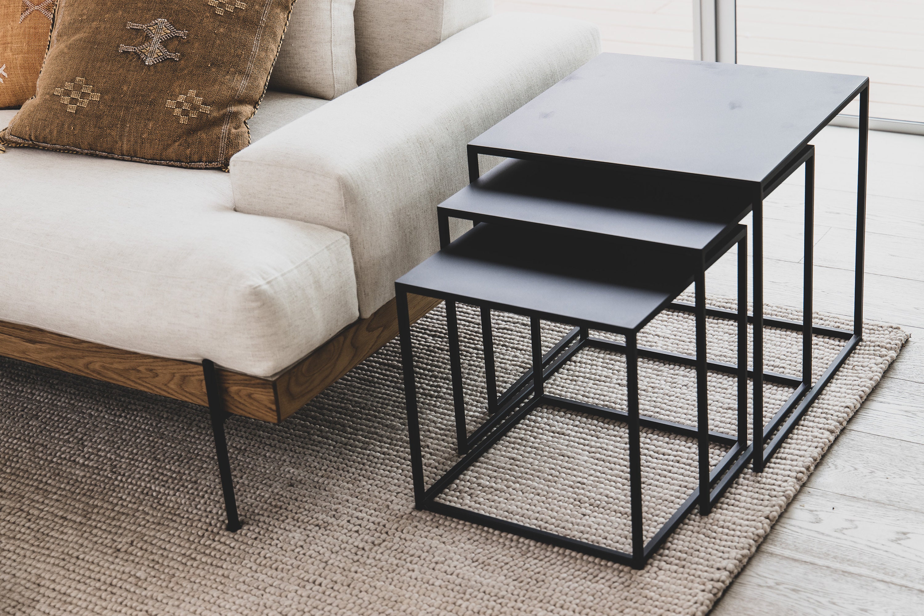 Nesting Tables Side Tables Modern Nesting Side Tables Cube | Etsy UK