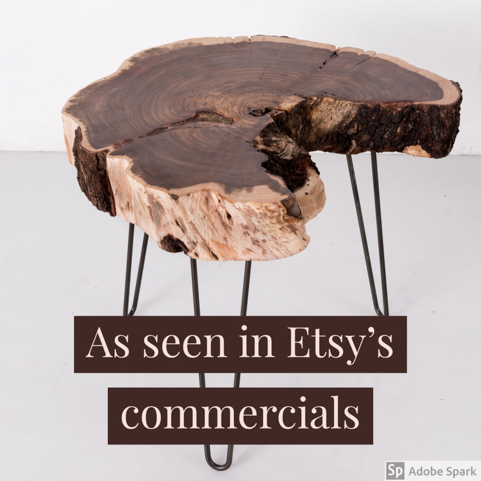 Wood Slice Table Live Edge Side Table Tree Slice Minimalist - Etsy UK