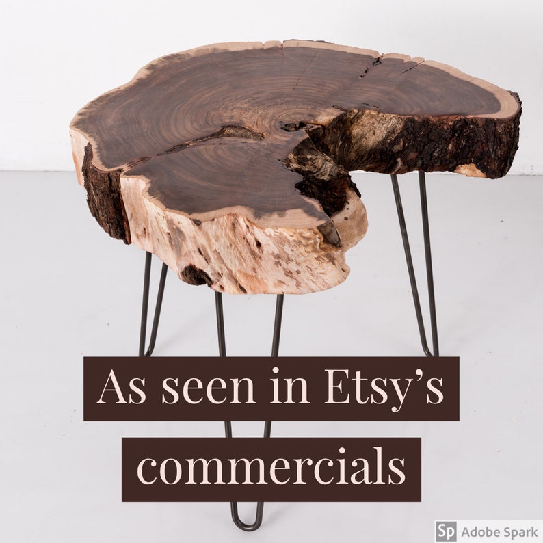 Wood Slice Table Live Edge Side Table Tree Slice Minimalist - Etsy UK