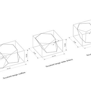 Scutoid Coffee Table Side Tables Geometric Nesting Tables Based on ...