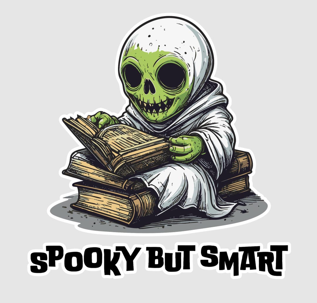 Spooky but Smart Ghost Reading Book Halloween Teacher Unisex Shirt - Etsy