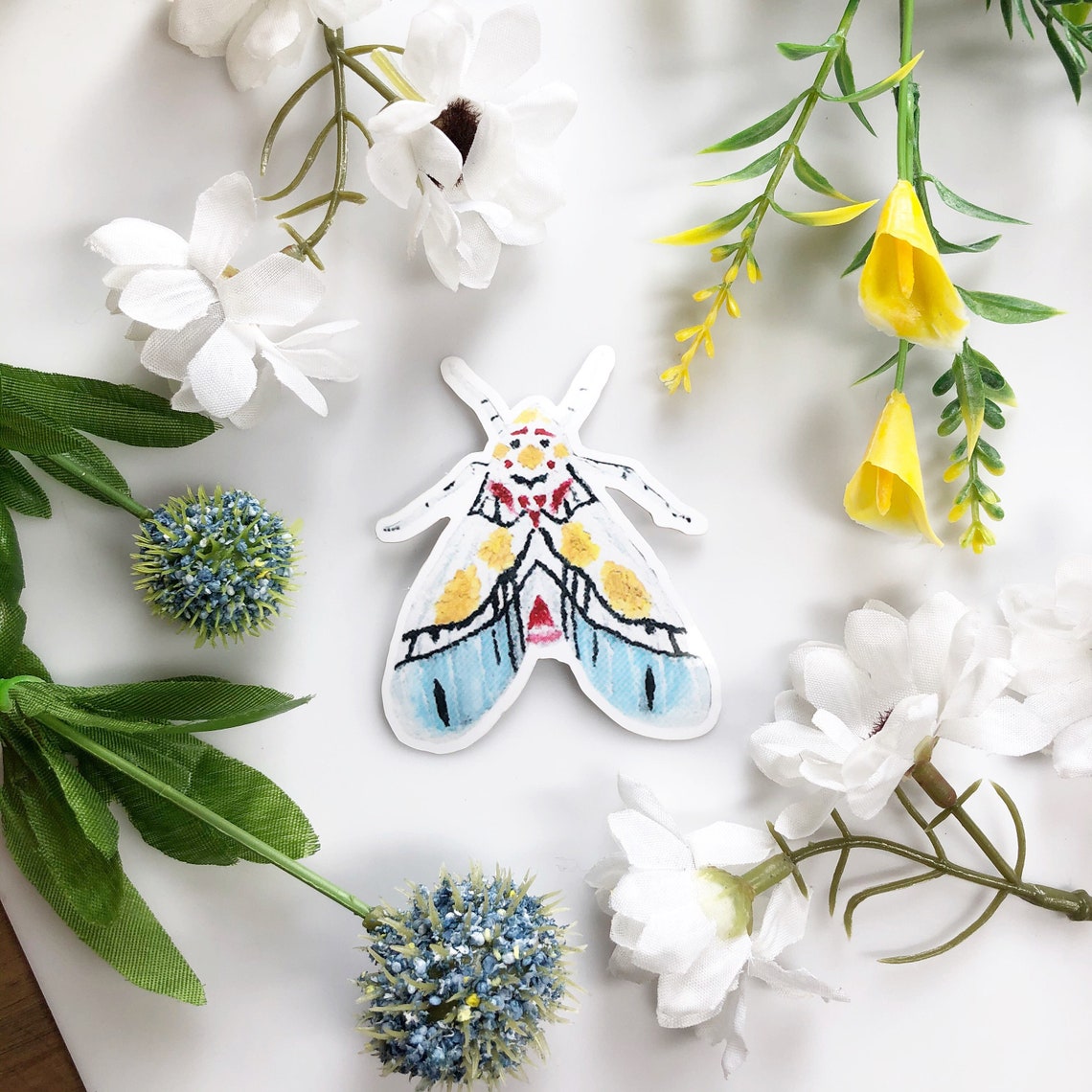 Clown Face Moth Vinyl Sticker Decal Moth Sticker Laptop - Etsy