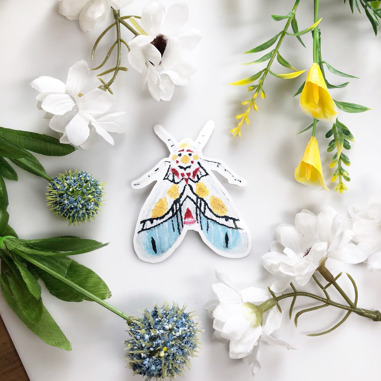 Clown Face Moth Vinyl Sticker Decal Moth Sticker Laptop - Etsy