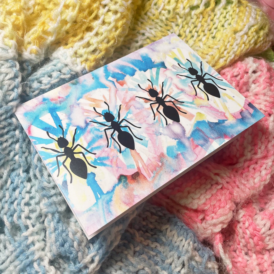 Watercolor Ant Card Aunt Card Aunt Gift Bug Greeting Card Entomology ...