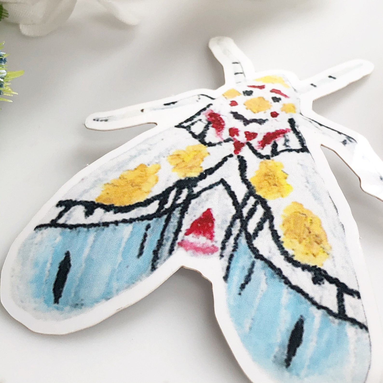 Clown Face Moth Vinyl Sticker Decal Moth Sticker Laptop - Etsy