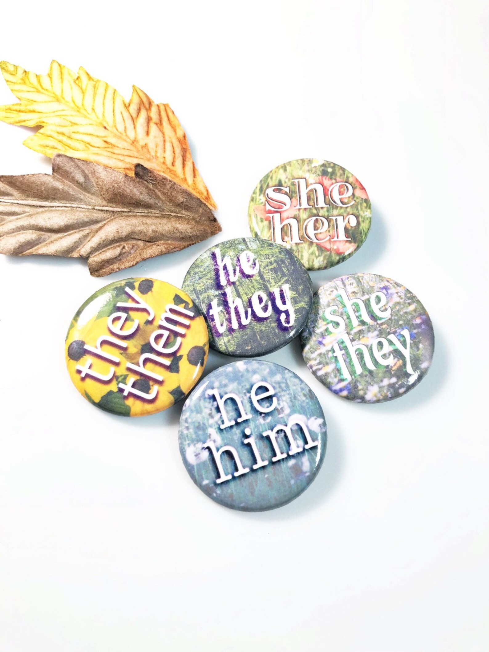 Pronoun Buttons He Him Prounon Button He/him Pronouns | Etsy