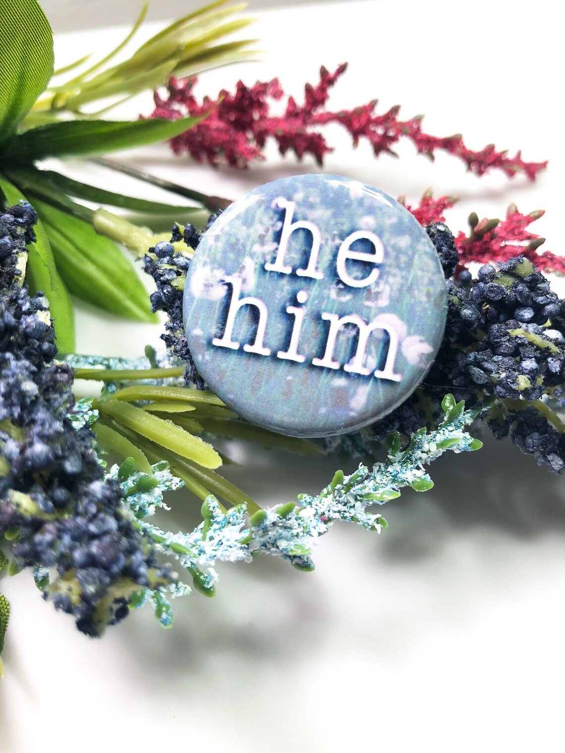 Pronoun Buttons He Him Prounon Button He/him Pronouns | Etsy