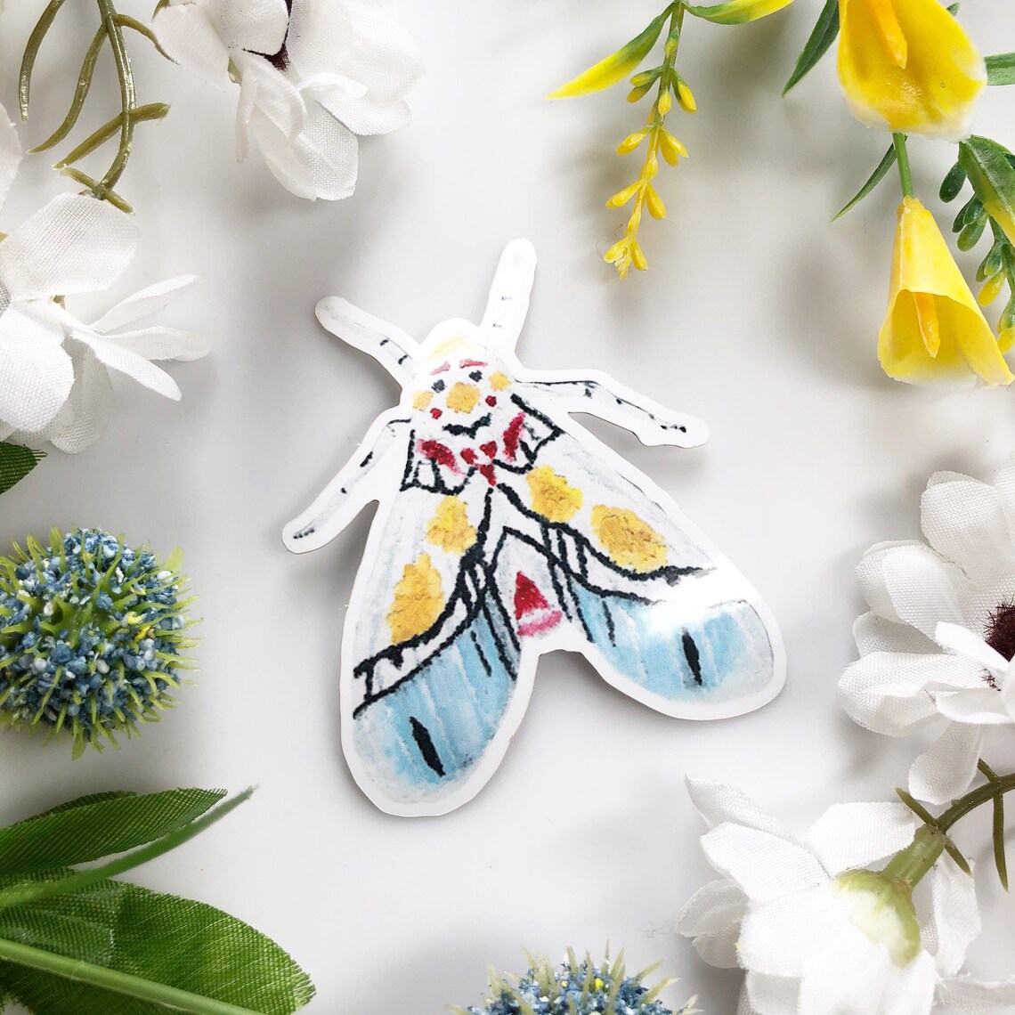 Clown Face Moth Vinyl Sticker Decal Moth Sticker Laptop - Etsy