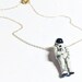 Floating Astronaut Necklace • 18" • 14k Gold Filled Chain • Space ...