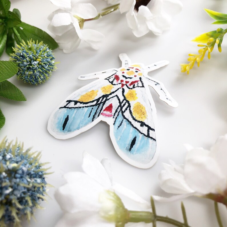 Clown Face Moth Vinyl Sticker Decal Moth Sticker Laptop - Etsy