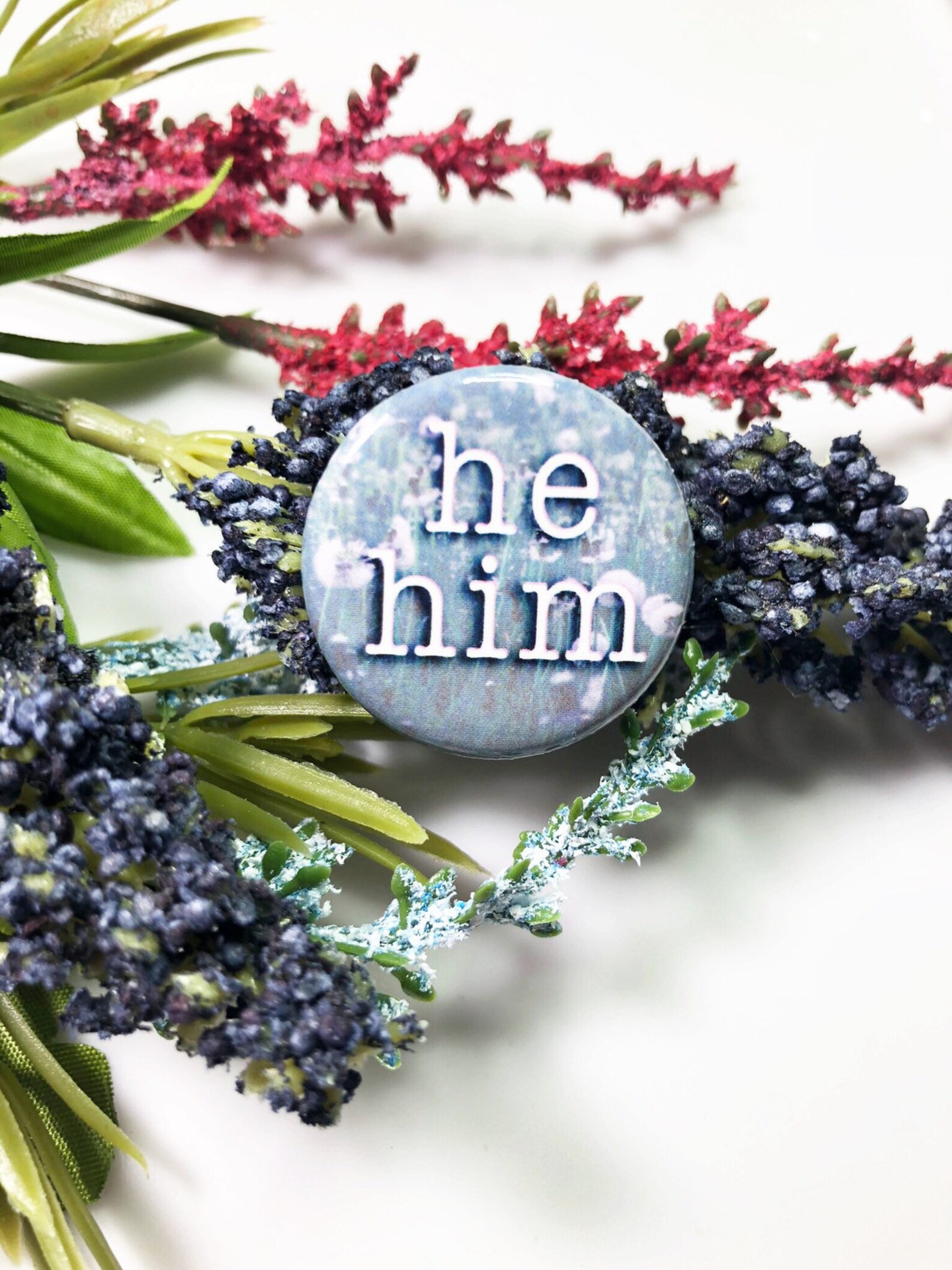 Pronoun Buttons He Him Prounon Button He/him Pronouns | Etsy
