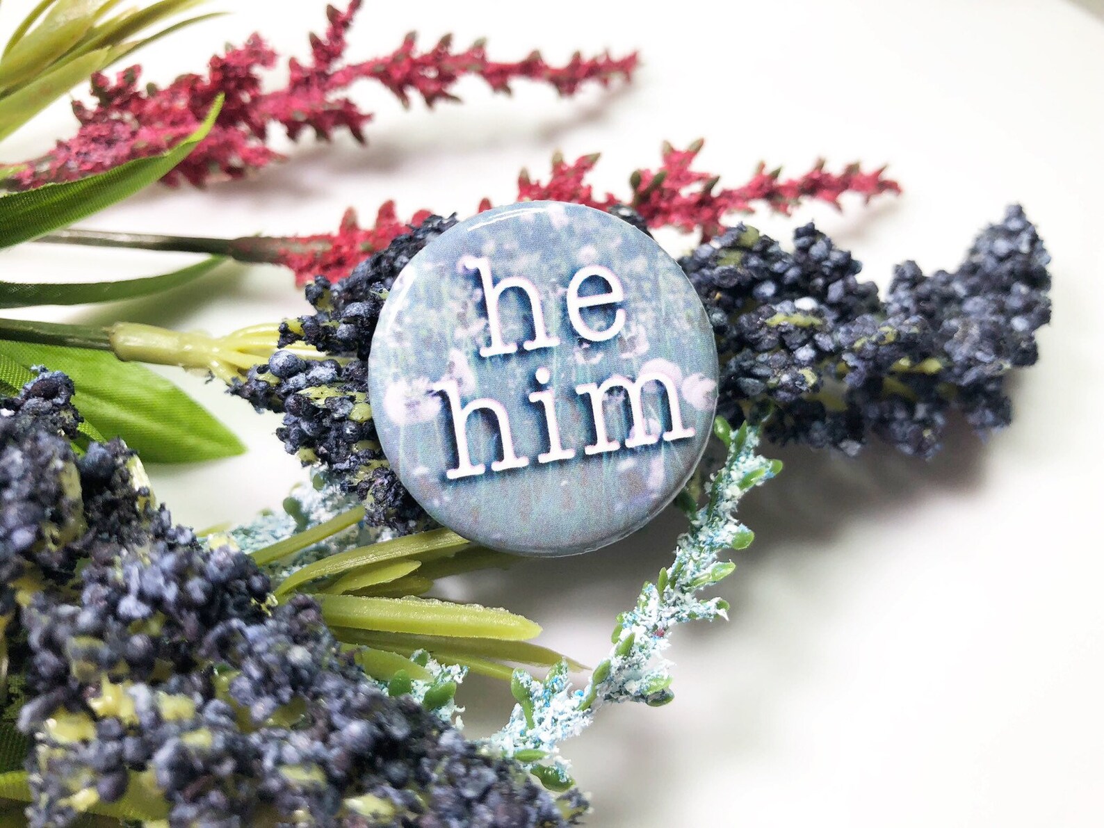Pronoun Buttons He Him Prounon Button He/him Pronouns | Etsy