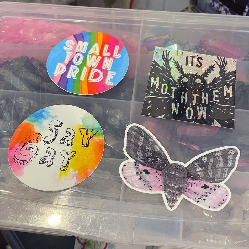 Pink and Grey Moth Vinyl Sticker Decal Moth Sticker Laptop - Etsy