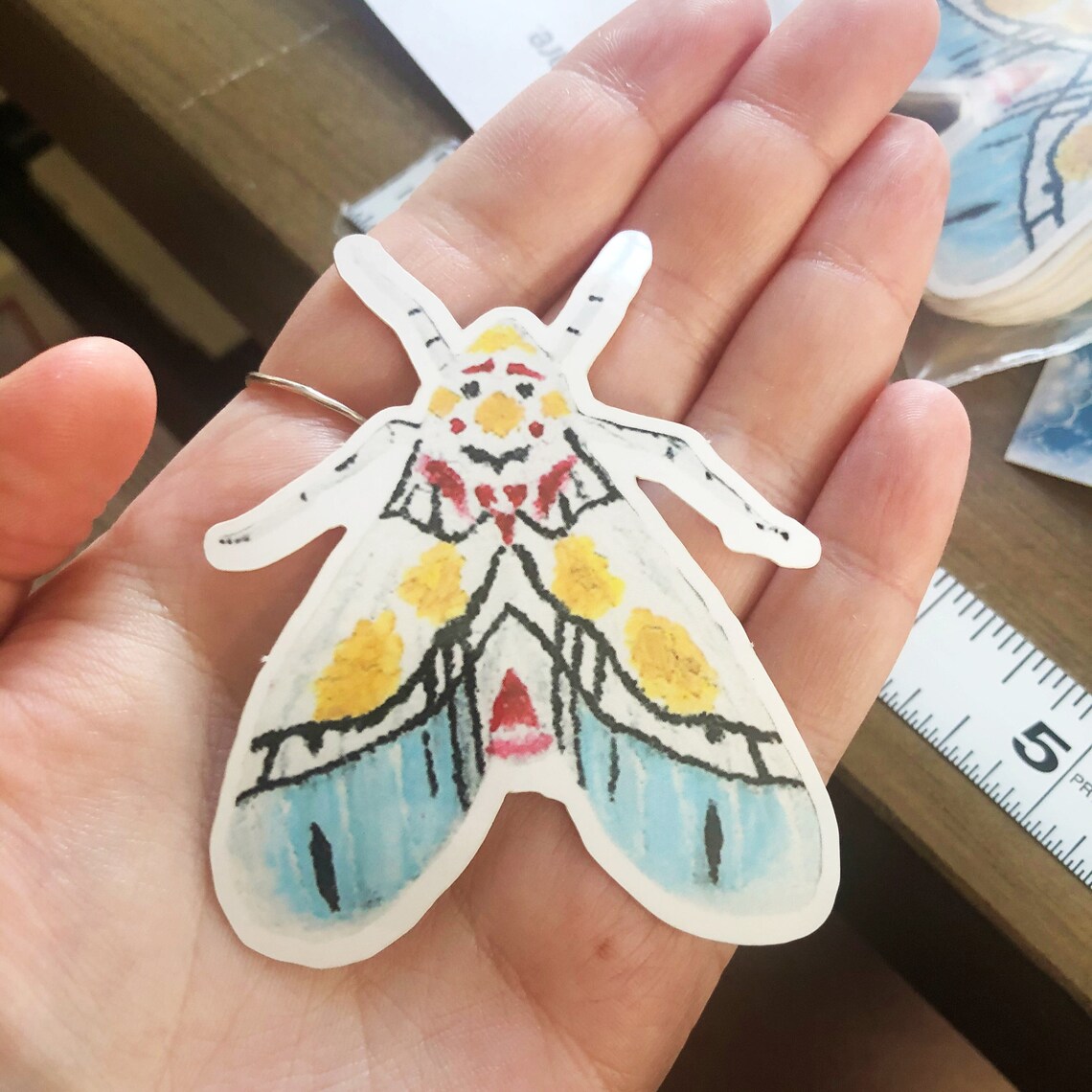 Clown Face Moth Vinyl Sticker Decal Moth Sticker Laptop - Etsy