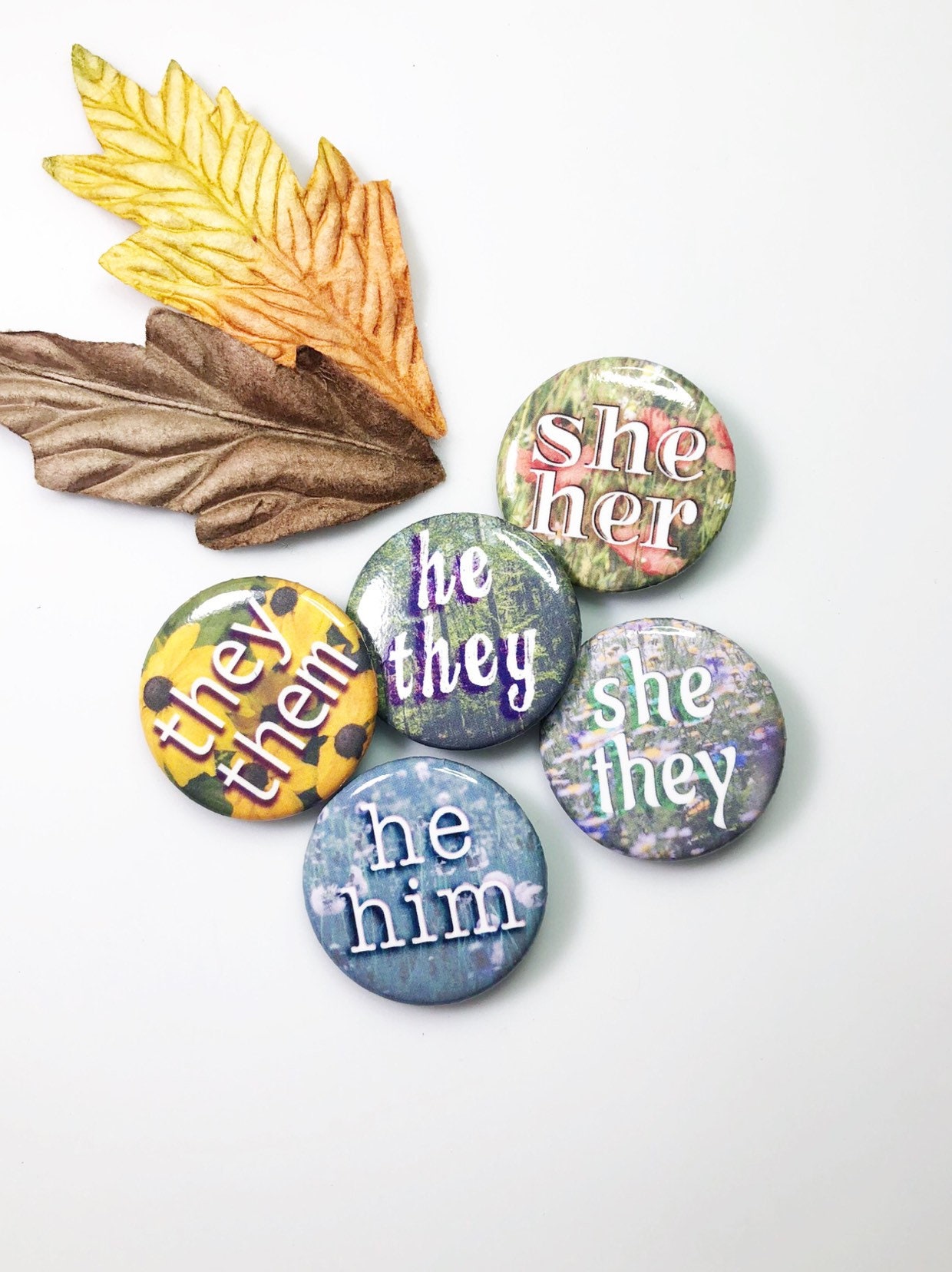 Pronoun Buttons He Him Prounon Button He/him Pronouns | Etsy