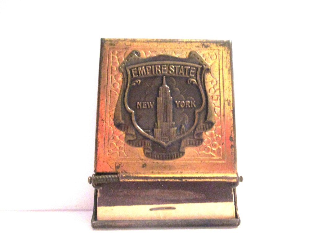 Empire State Building Match Box Cover New York Souvenir Jemco Hide-a ...