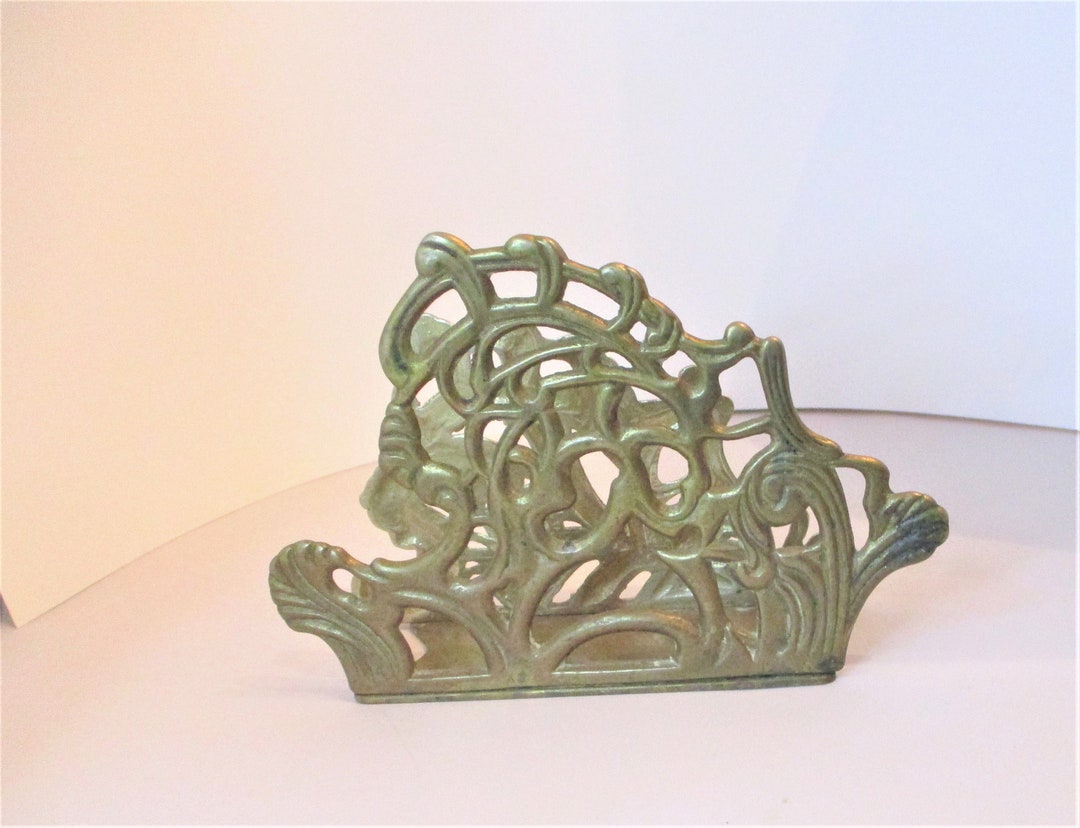Letter Holder Vintage Brass Letter Holder Desk Organizer - Etsy