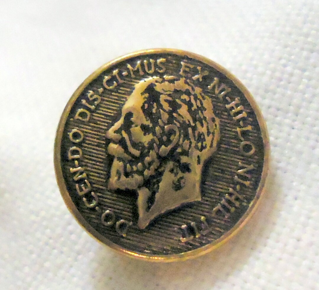 King Edward V Military Brass Buttons Set of 13 - Etsy