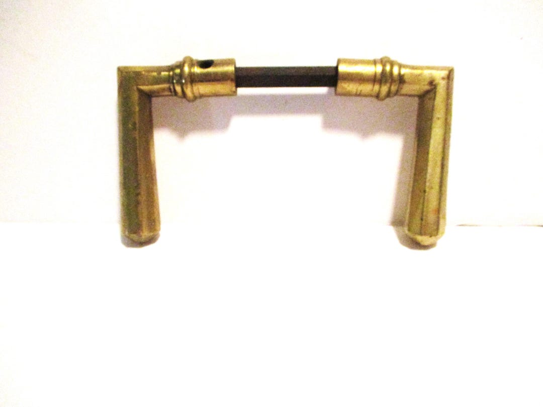 Vintage Brass L Shaped Lever Doorknobs - Etsy