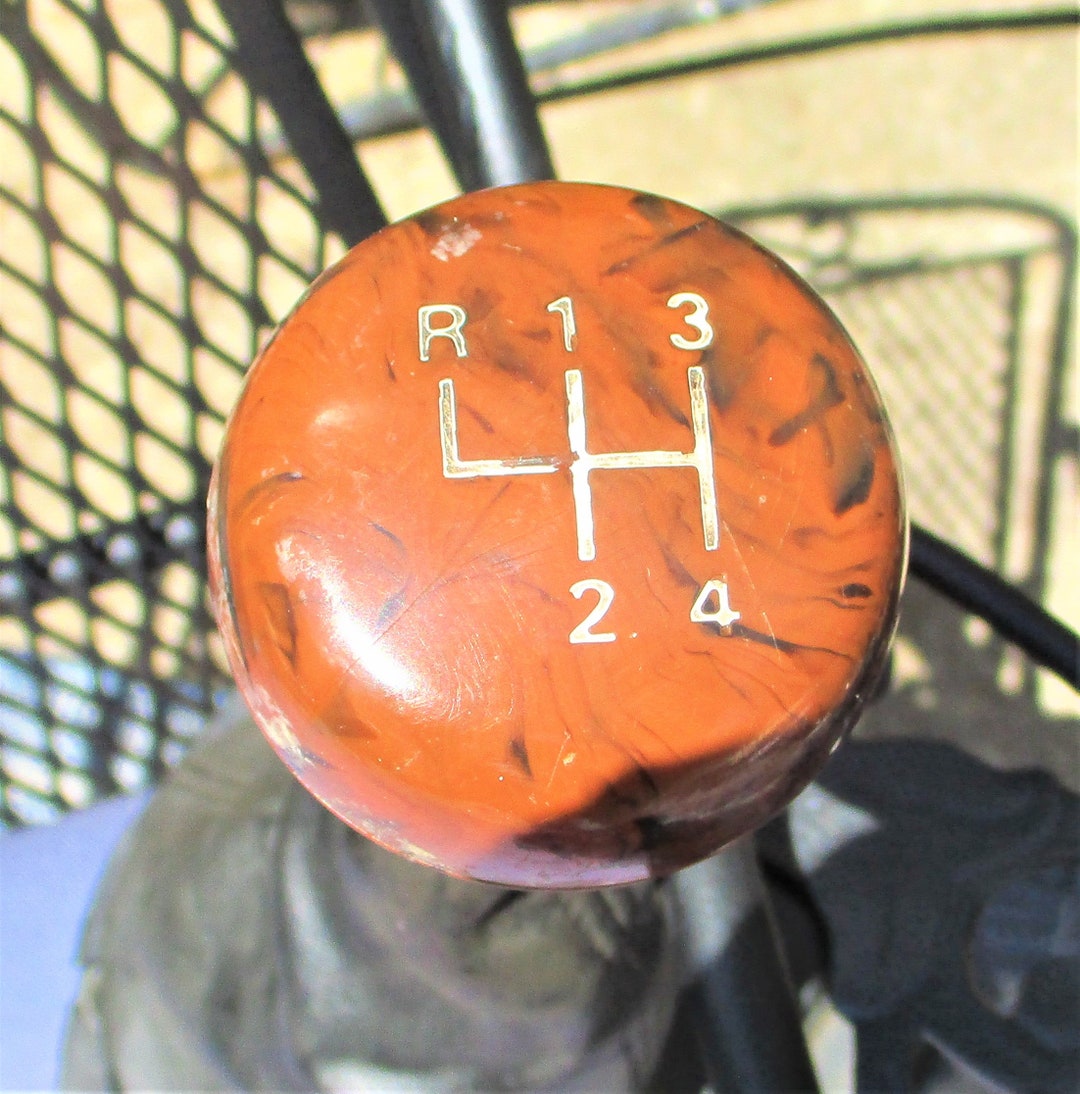 Vintage Bakelite 4 Speed Reverse up Left Gear Shifter Knob Shift Boot ...