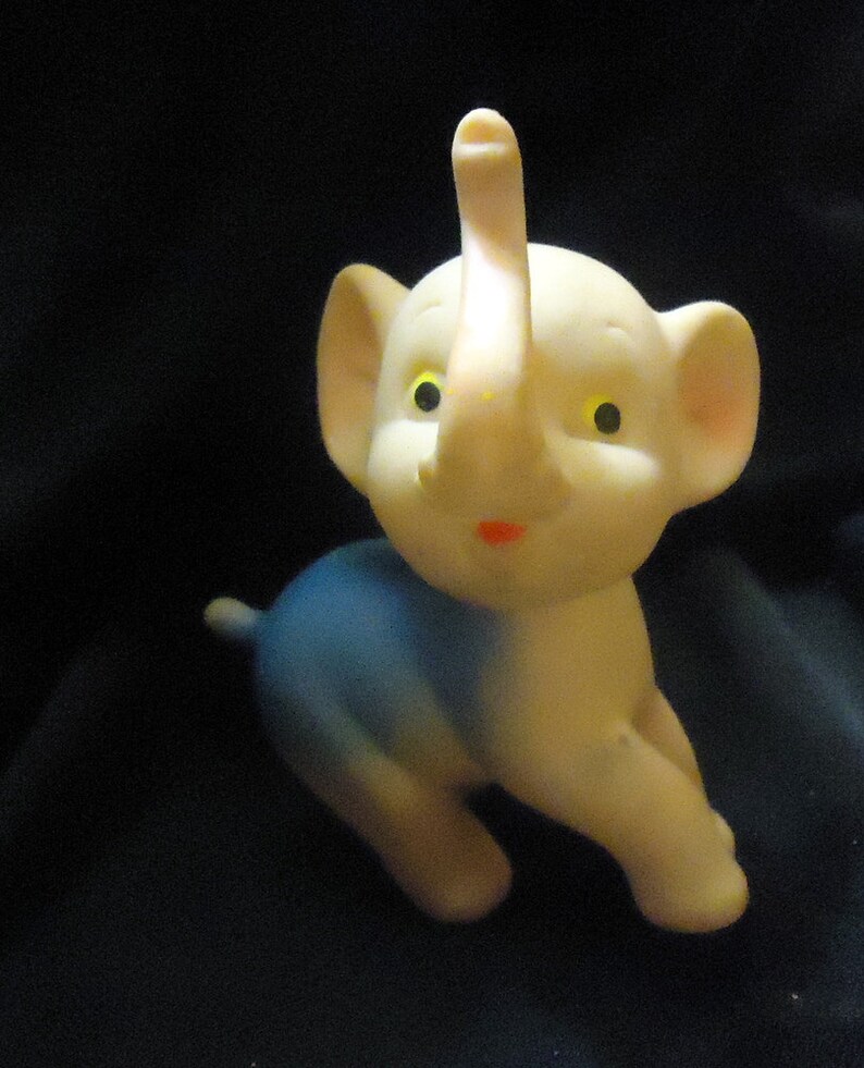 1950's Rubber Elephant Squeeze Squeak Toy Rotating Head | Etsy