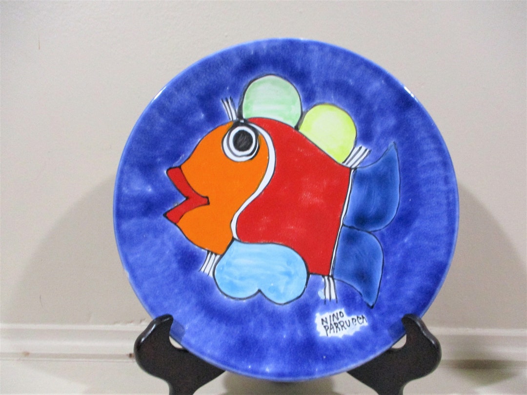 Nino Parrucca Fish Plate Made in Italy Hand Made Hand Painted ...