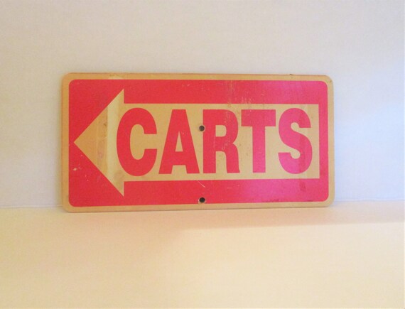 Vintage Cardboard Sign carts Three Avialable Red | Etsy