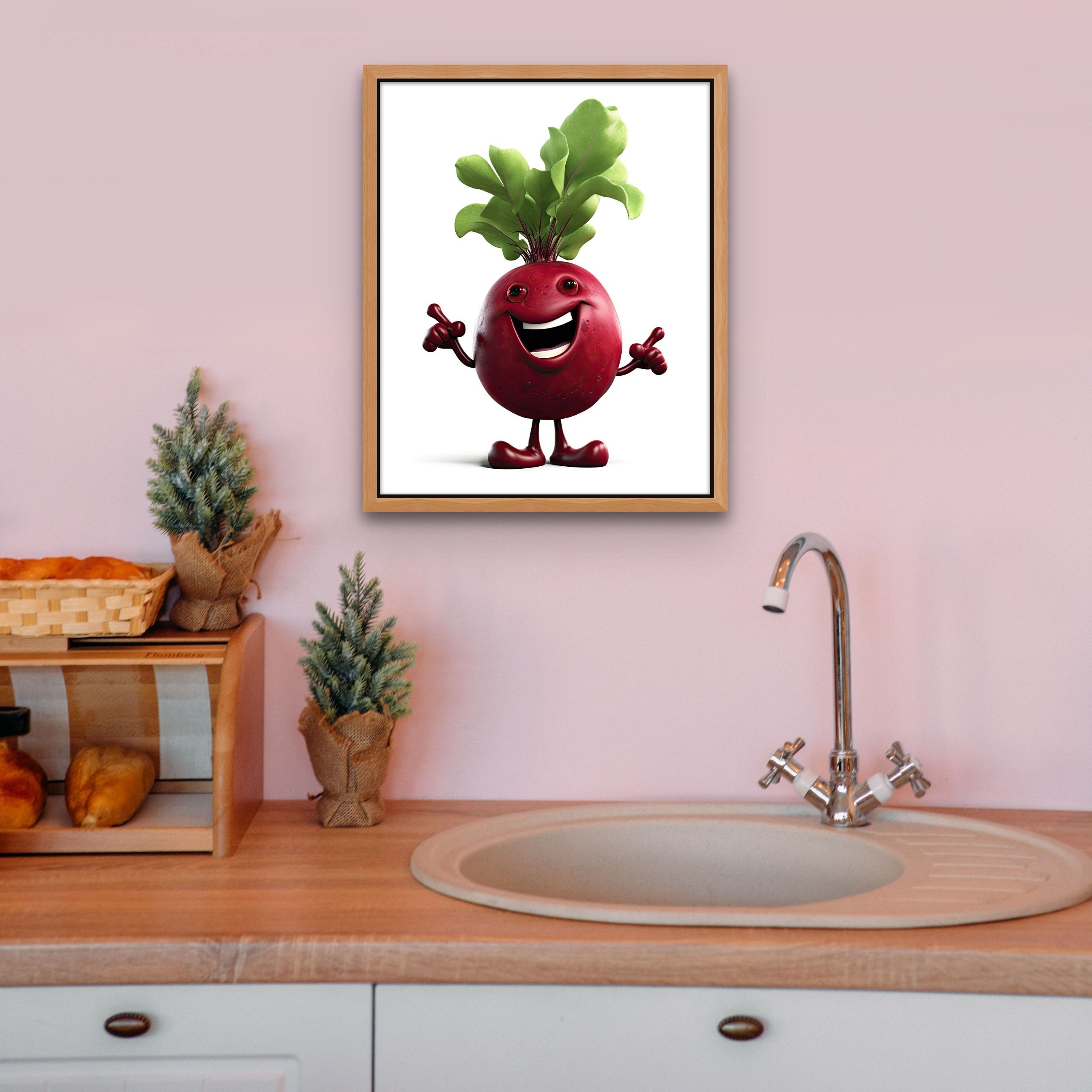 Fun Beetroot Character Digital Download Fun Wall Art Vegetable ...